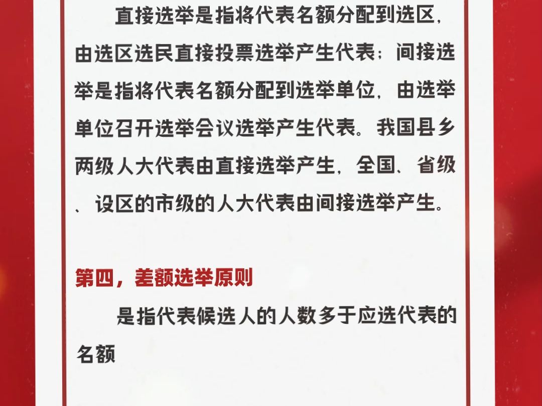 常识积累:我国人大代表选举制度