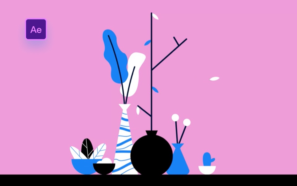 【AE教程】5分钟做一个树叶掉落的动画