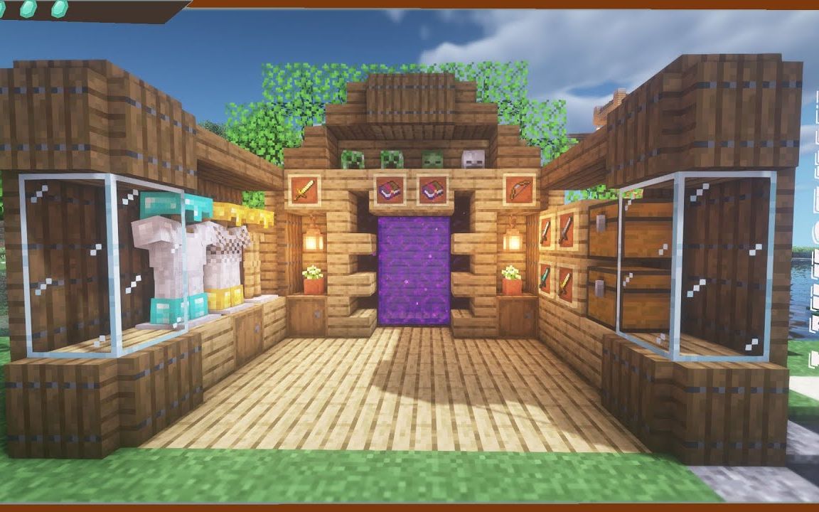 【Minecraft Today】我的世界:传送门+储物室建筑教学|如何在Minecraft...