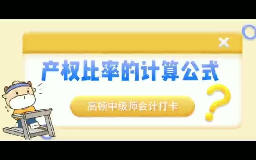 中级会计师考点之产权比率的计算公式