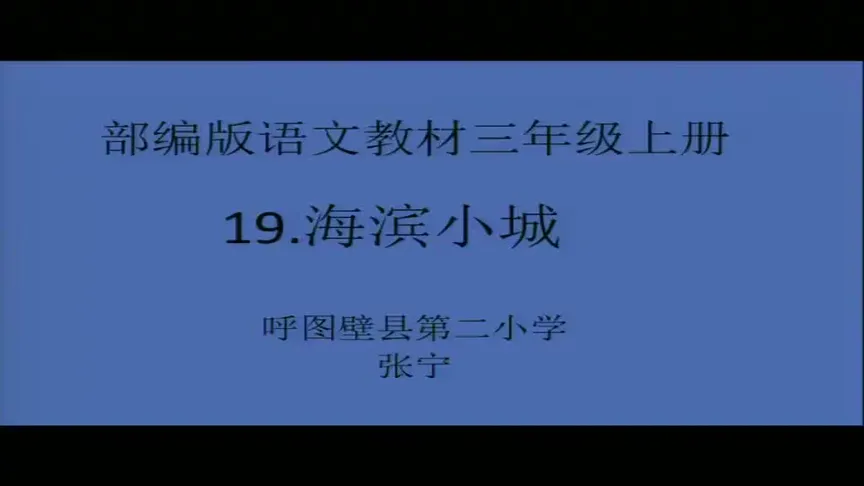 部编版小学语文优质课 海滨小城 教学实录(三上)