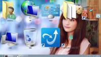 原来Windows7桌面图标可以调这么大 Win7桌面图标大小调整