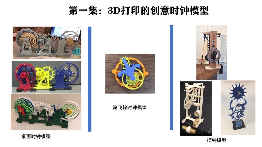 3D打印的创意时钟模型,跟我一起diy吧!