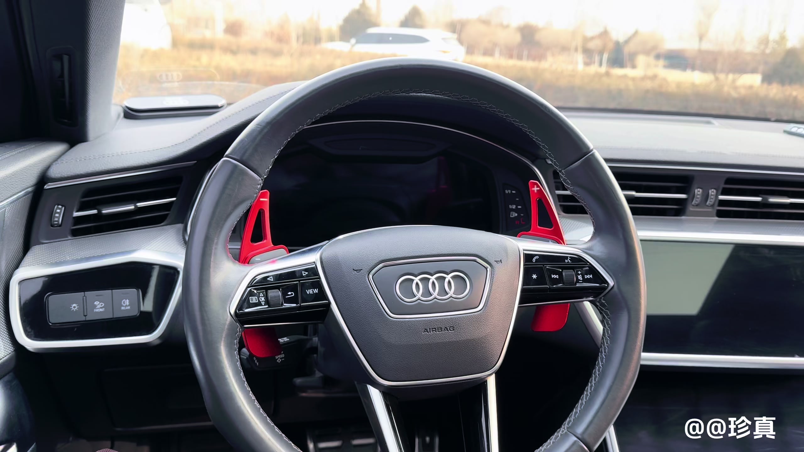 奥迪专用铝合金换挡拨片,简单装饰 运动感十足!#奥迪 #奥迪换挡拨片 #...