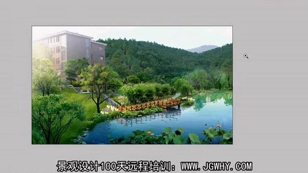 园林景观设计PS教程_效果图后期制作_透视山体制作