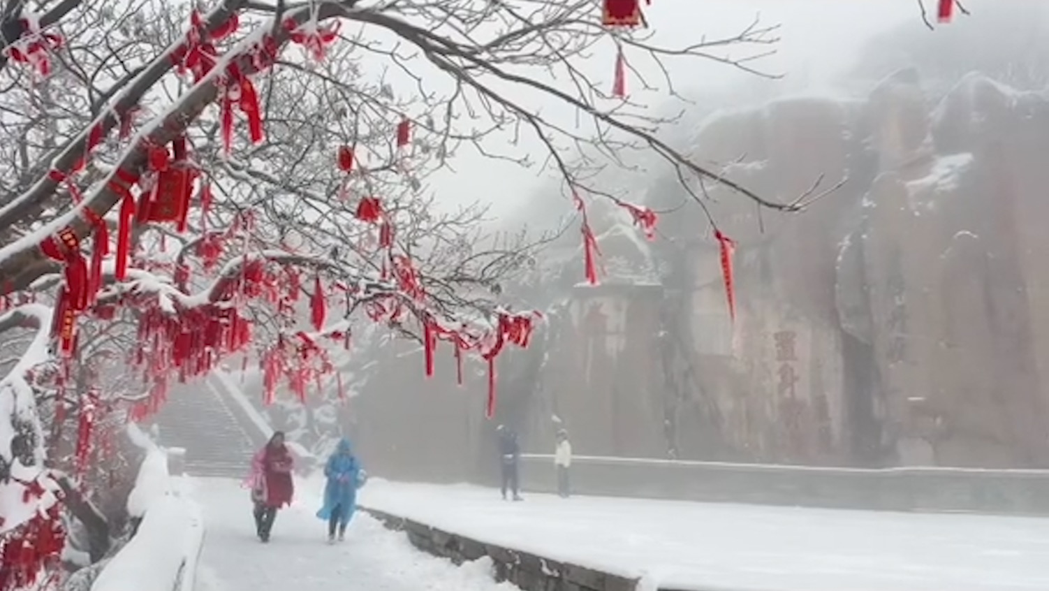 已达暴雪等级!泰山迎今冬首场降雪:积雪深度10厘米,景区暂停开放