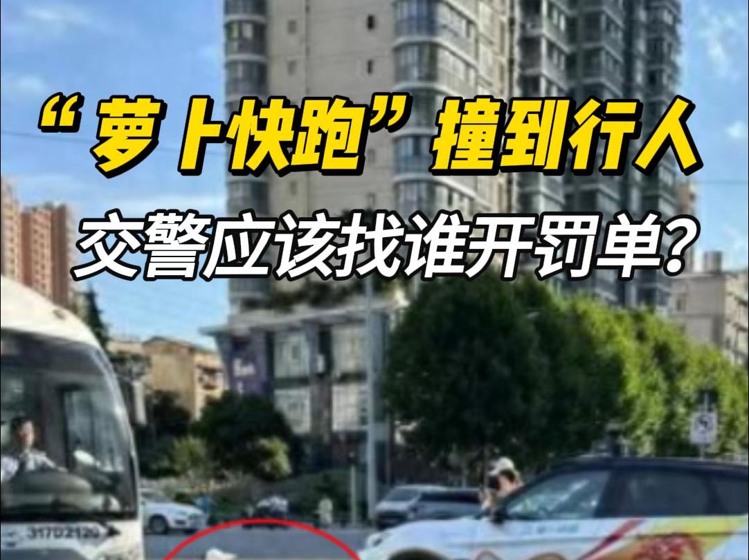 “萝卜快跑”无人驾驶出租车撞到行人,交警应该找谁开罚单?