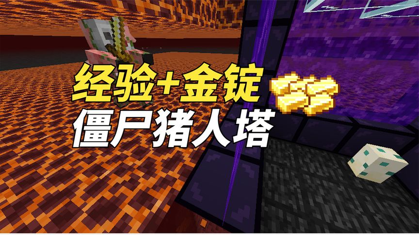 我的世界:僵尸猪人塔 效率很高经验很多