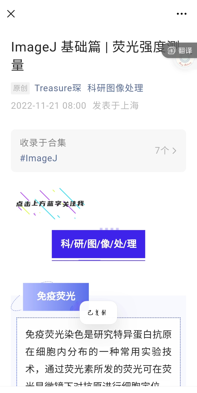 【科研软件】ImageJ 基础篇-荧光强度测量
