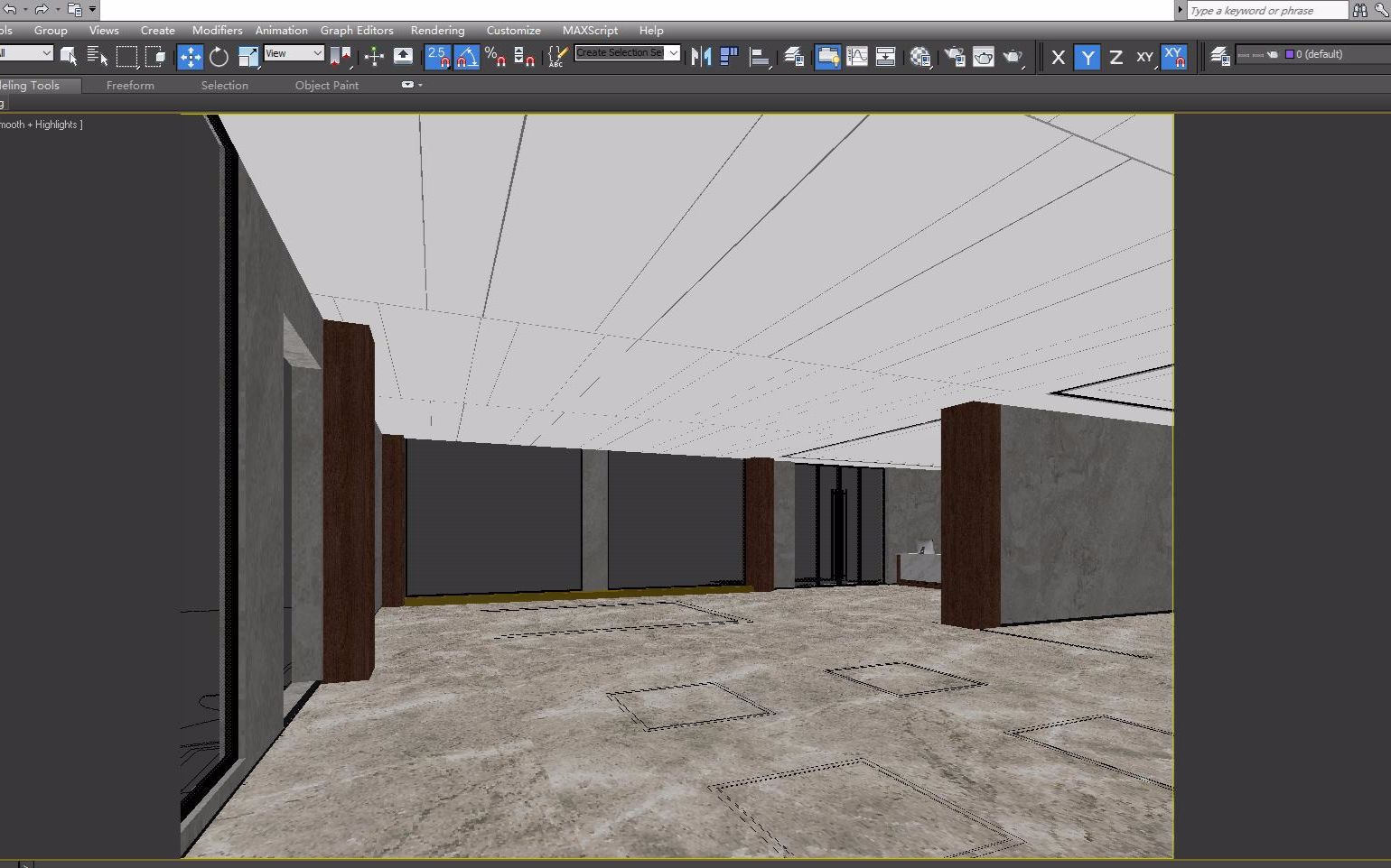 3dmax商业效果图 售楼处建模01