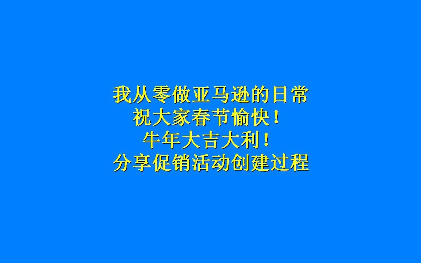 我从零开始做亚马逊的点点滴滴,2月17日汇报,实操创建活动流程