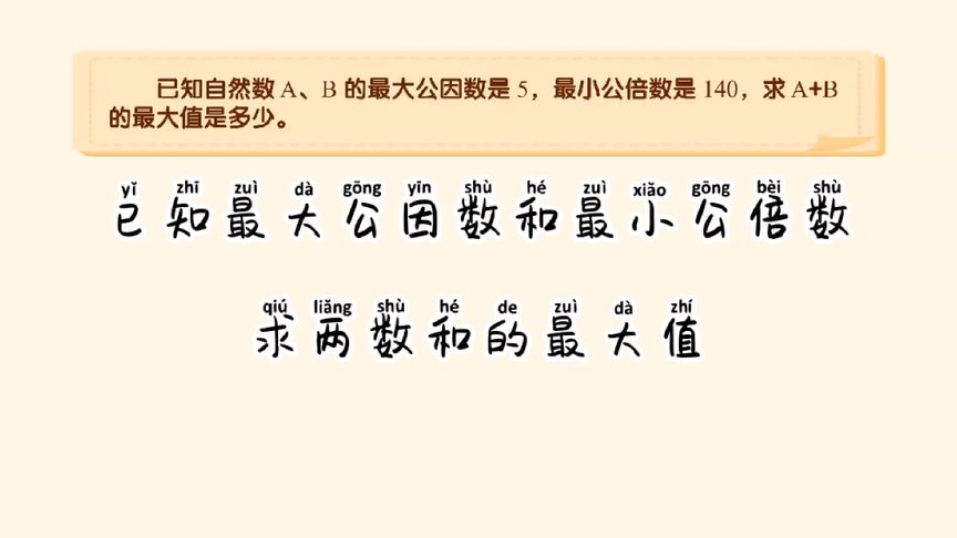 小学数学数学思维每日一题,最大公因数和最小公倍数的应用
