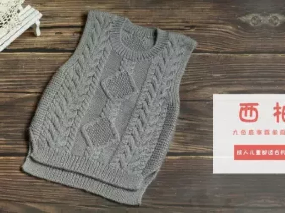 【九色鹿编织教程】西柚 中性个性马甲 上集 九色鹿寒露单股编织 零...