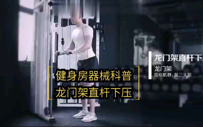 【健身房器械科普】龙门架直杆下压