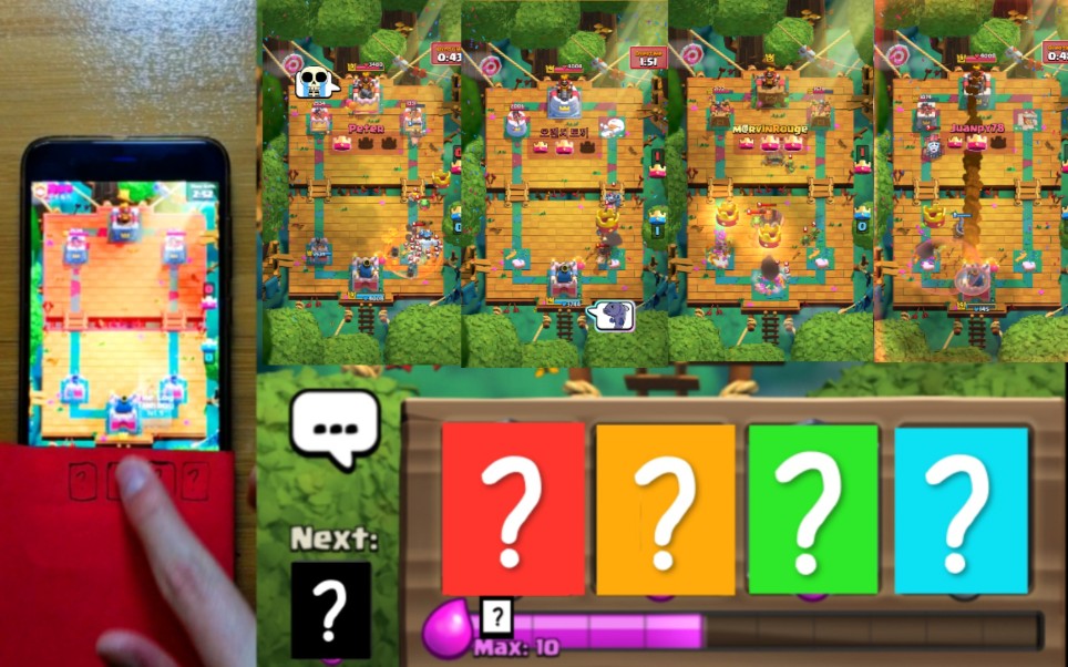 【皇室战争】不看卡牌栏挑战!一外国小伙尝试发明了皇室战争新玩法,...