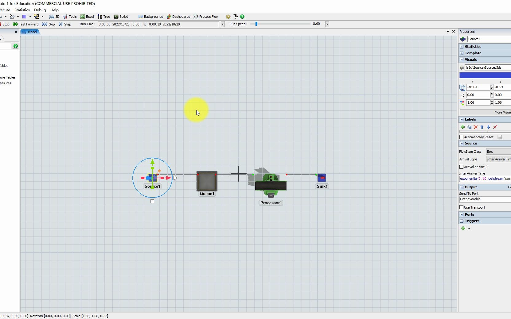 Flexsim基本操作-06-为什么要运行模型及注意事项