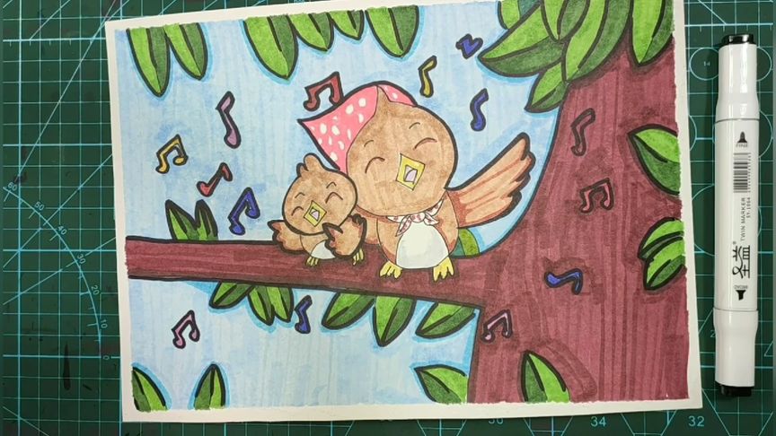 小学生美术绘画马克笔绘画,喜欢就收藏吧