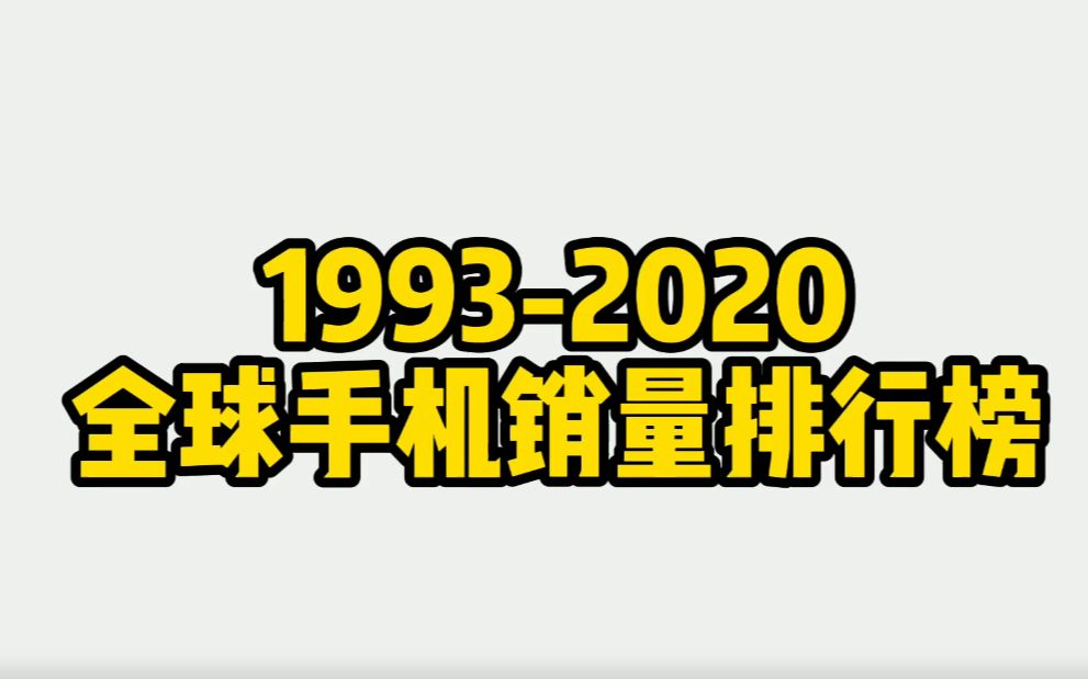 【中国加油】全球历年手机销量排行榜,国产加油!