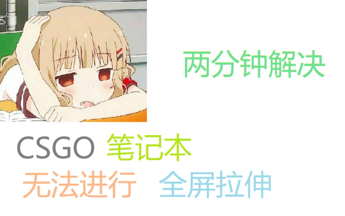 【CSGO】两分钟解决笔记本无法进行4:3全屏拉伸问题