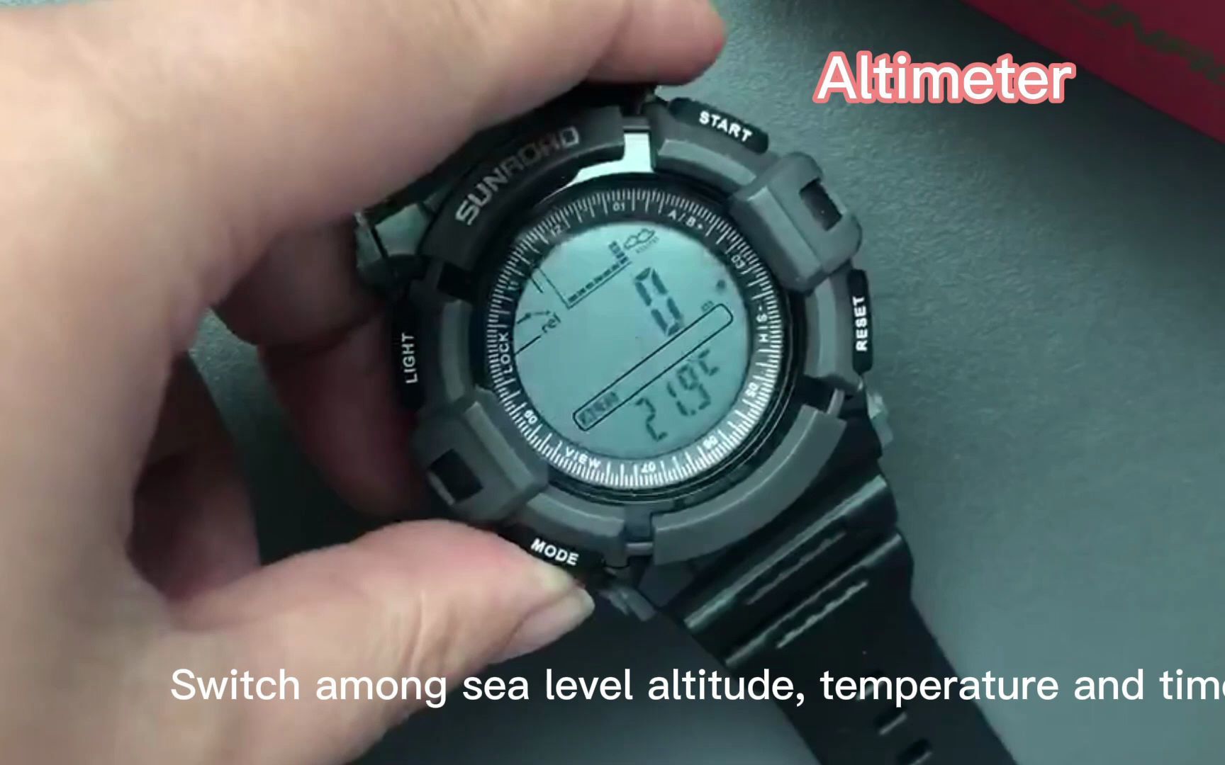 Fishing sports watch altimeter