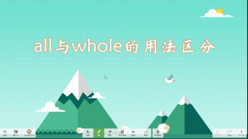 all和whole用法区分,中学英语近义词辨析二,掌上英语,英语超越