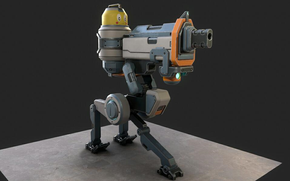 【3Dmax教程】硬表面角色建模,机器人模型全流程制作