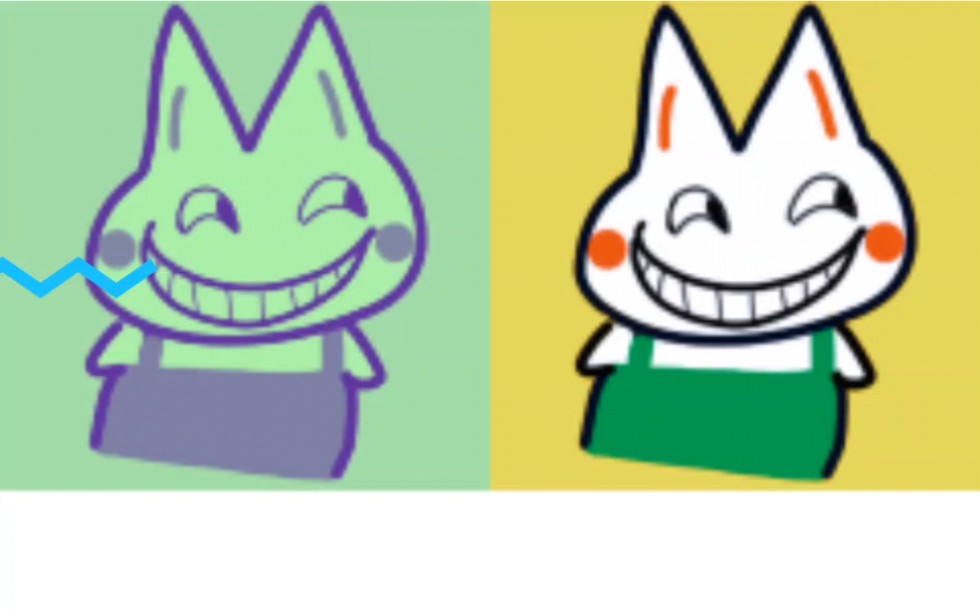 红绿兔 我女儿画的微信表情包