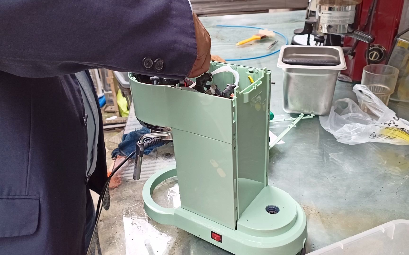 瑰夏红姐咖啡机维修15德龙雀巢胶囊咖啡机维修德龙咖啡机拆解维修...