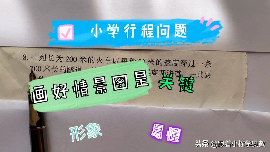 小学必掌握行程问题,这类问题要延伸到高中物理中,学会画情景图