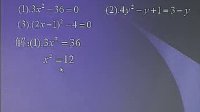 SX538《一元二次方程的解法—开平方法(1)》初中九年级数学名师...