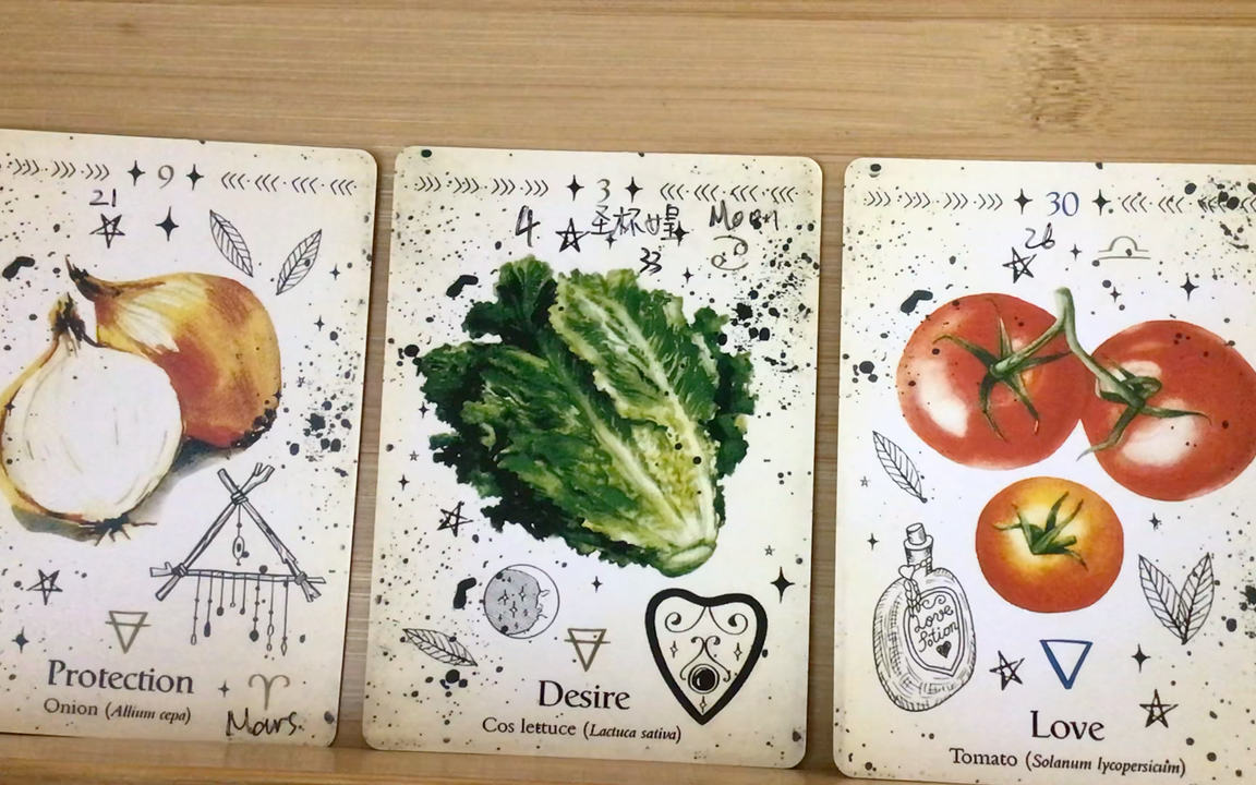 塔罗和神谕卡的交相呼应,用食物和植物来了解塔罗牌(1)