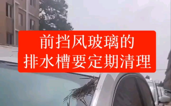 车内漏水,一定是前挡风玻璃的排水孔堵塞了。