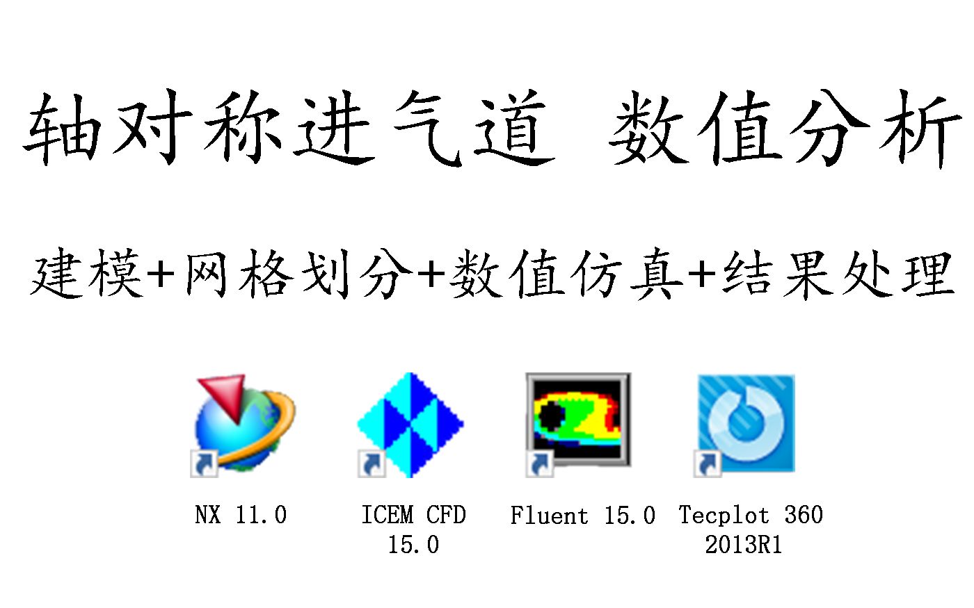 ...教程 UG模型建立+ICEM网格划分+Fluent流场分析+Tecplot结果处理