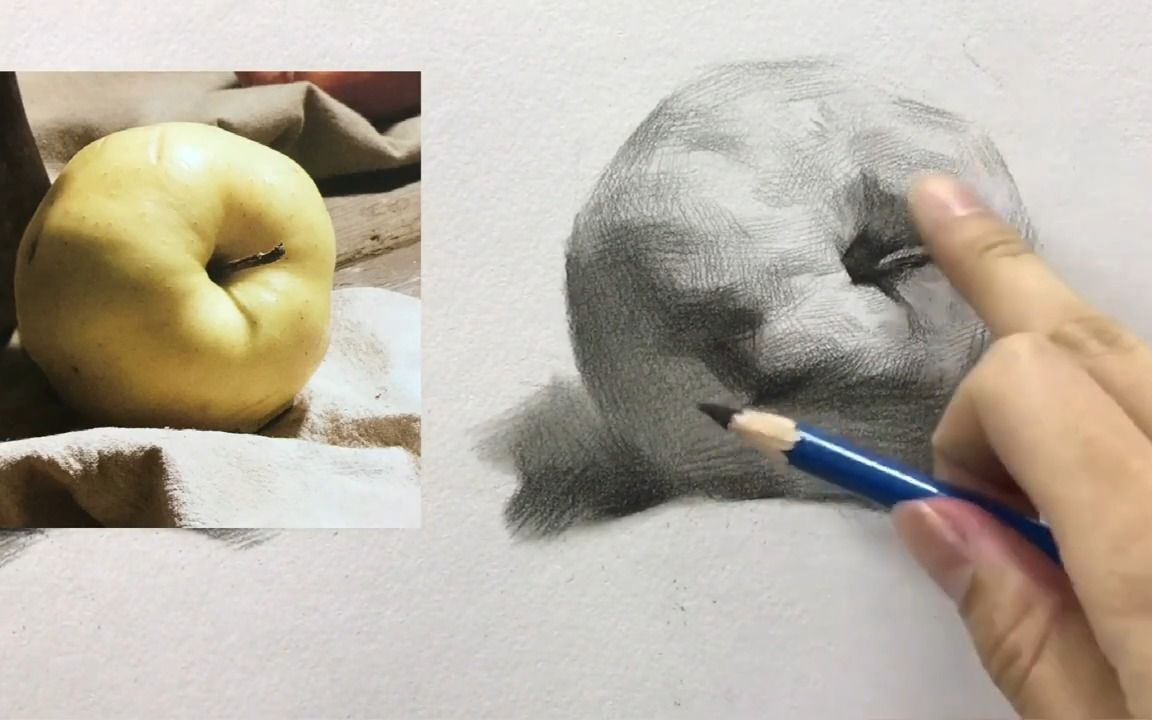 【素描】美术生静物水果练习