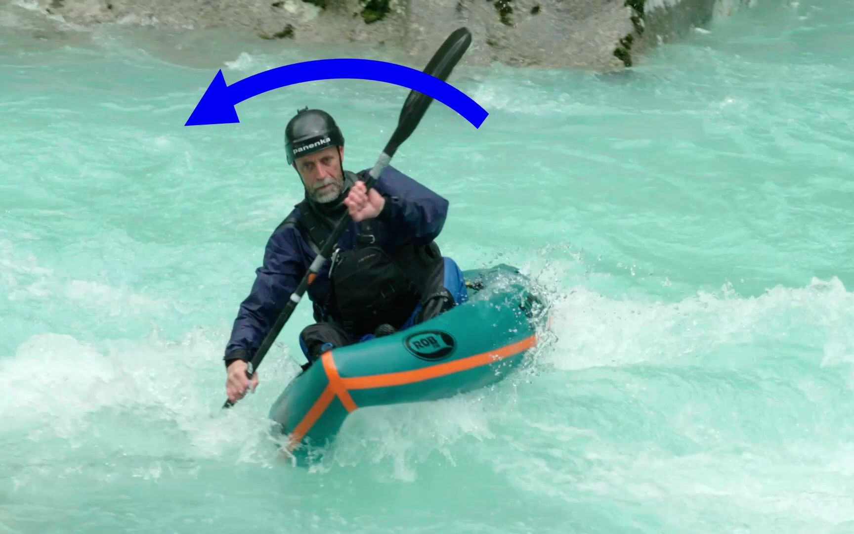 充气皮划艇进出洄水教学