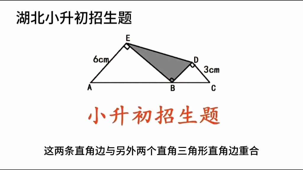 小升初招生几何题用到相似比求面积