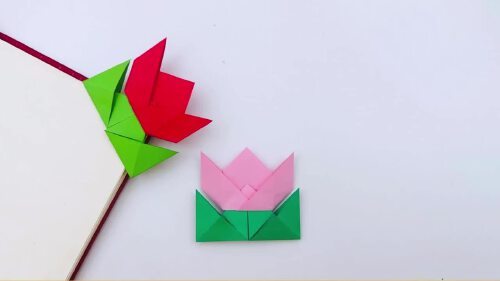 教你折纸花朵书签,简单又好看