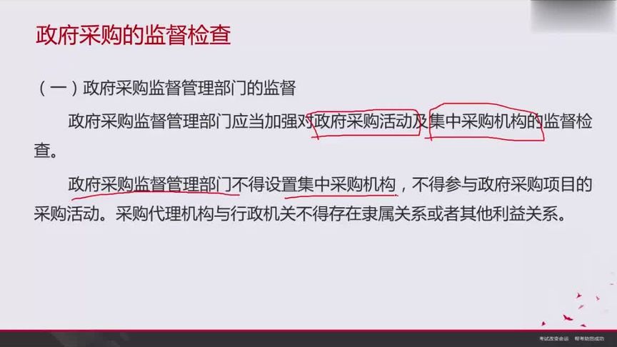 会计从业《财经法规与会计职业道德》政府采购的监督检查