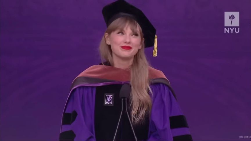 纽约大学毕业典礼霉博士在线演讲 #taylorswift #泰勒斯威夫特