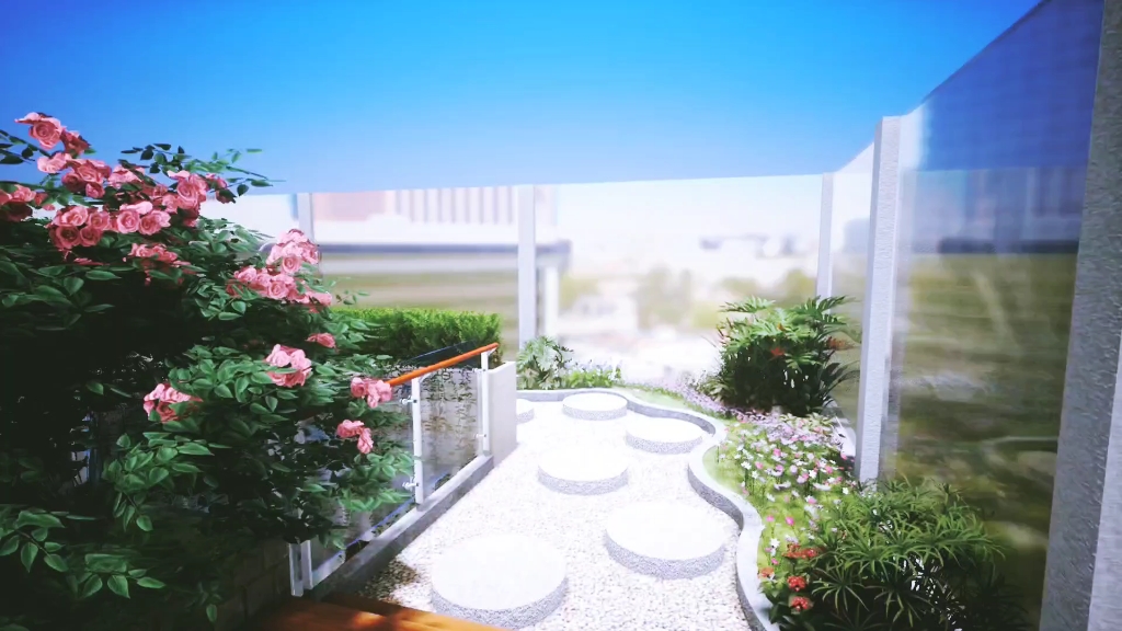 草图大师也可以画庭院屋顶花园啦SKETCHUP