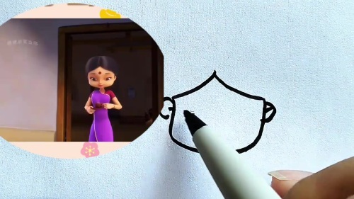 1015. 妈妈画画,我也画画,创意简笔画,儿童画