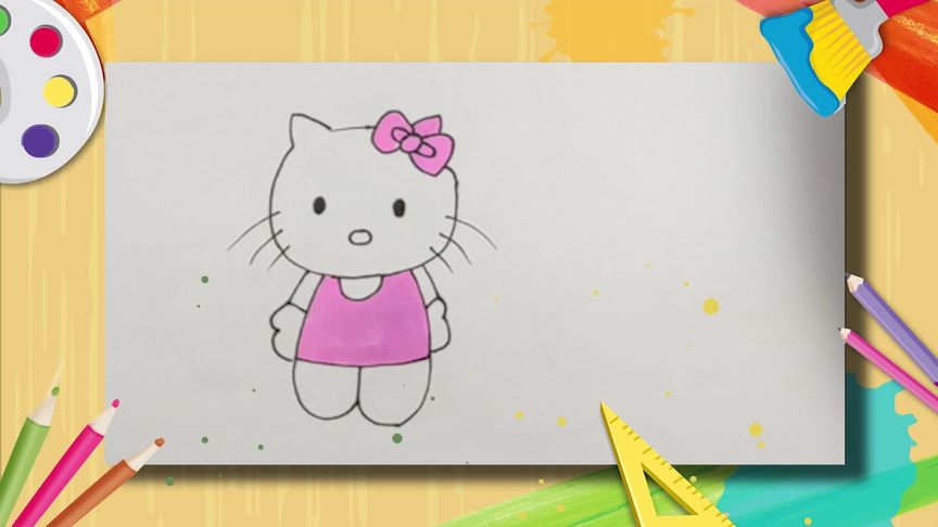 凯蒂猫简笔画,赶紧学起来!