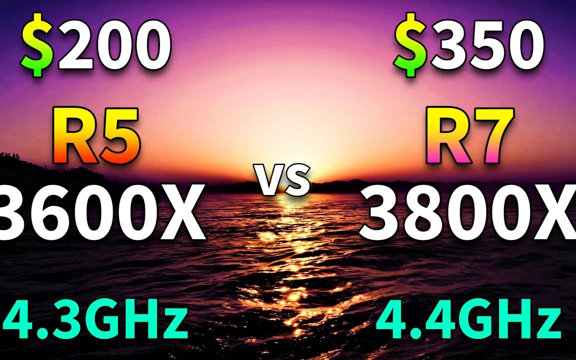 Ryzen 5 3600X @超频 vs Ryzen 7 3800X @超频 _ 电脑游戏测试