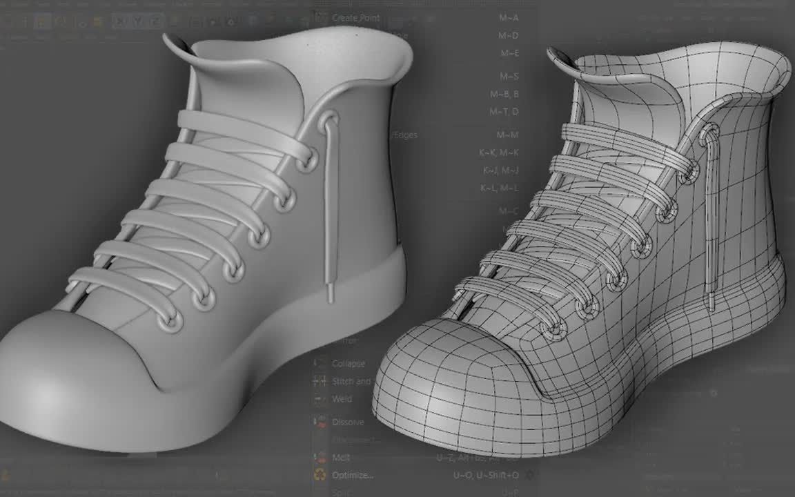 C4D鞋子建模教程