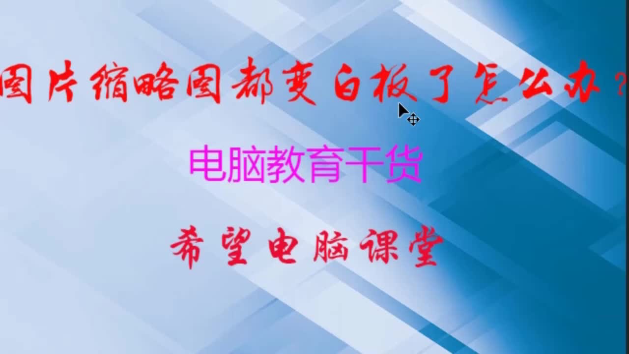 图片缩略图都变白板了怎么办?