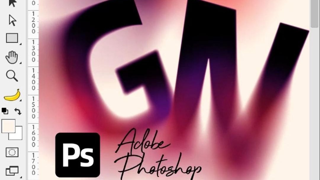 PS教程-快速制作文字弥散渐变效果