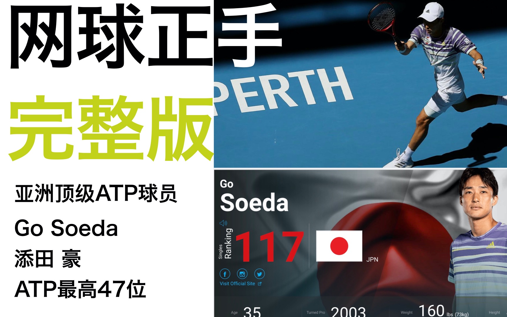 【配音译制】ATP职业网球选手添田豪讲解进攻正手!15分钟完整版!...