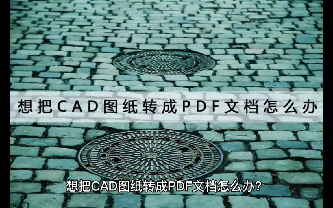想把CAD图纸转成PDF文档怎么办?点开看看这个