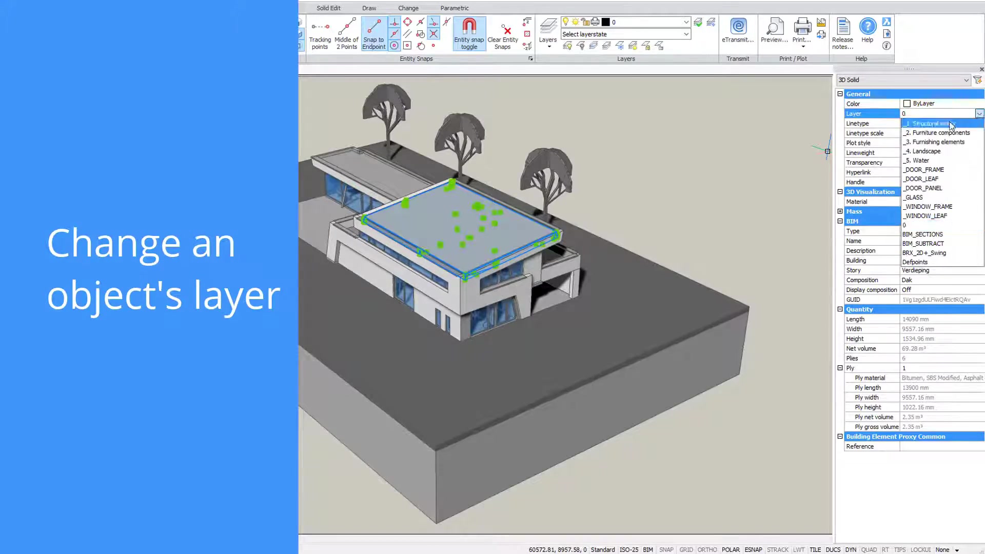 15如何在2D或3D中使用图层-BricsCAD