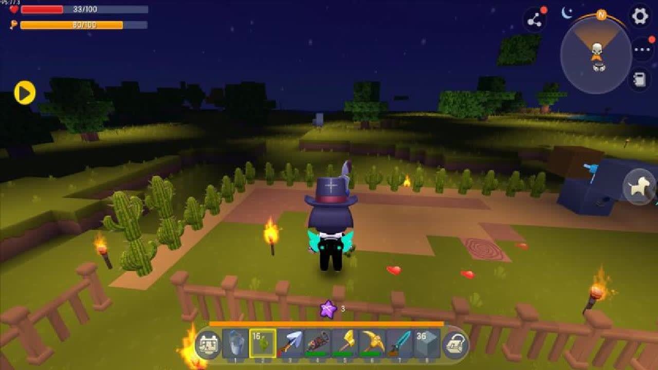 迷你世界:恐龙时代20,仙人掌陷阱围墙做好了,等着恐龙过来